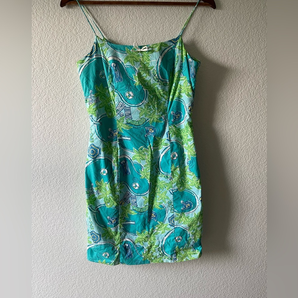 Vintage Lily Pulitzer Pool Party -Short Dress-Blue/Gr… - Gem